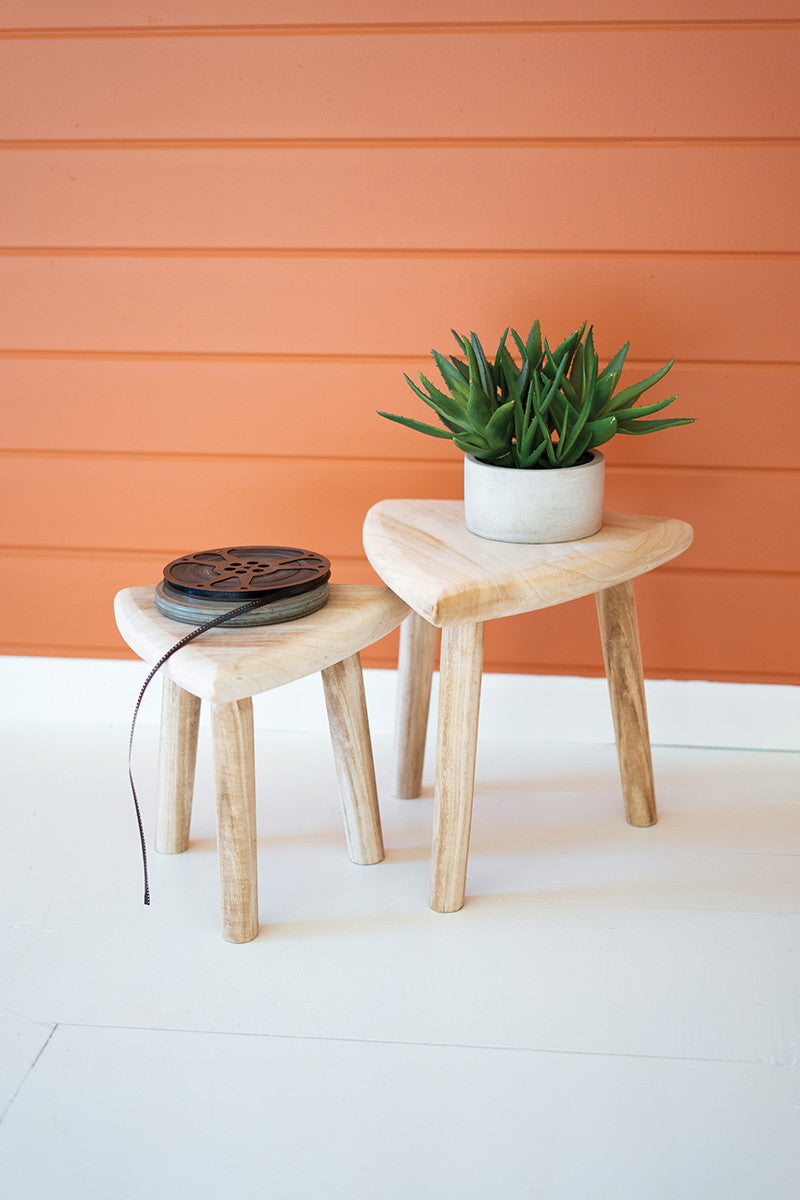 Hand Carved Wood Stools – ClementineandPoppyCo